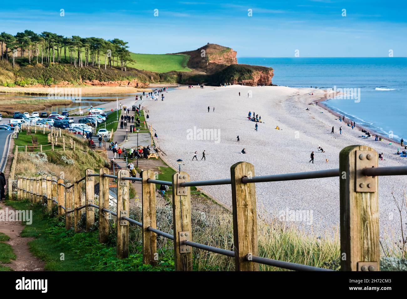 Otter Head at the mouth of the Otter River in Devon. Busy even in ...