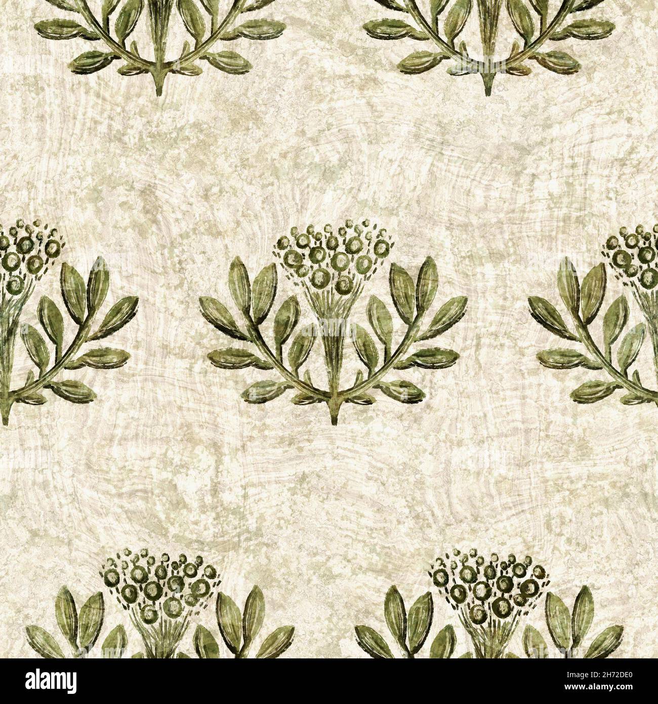 Desert plant on sand texture seamless raster pattern. Organic succulent ...