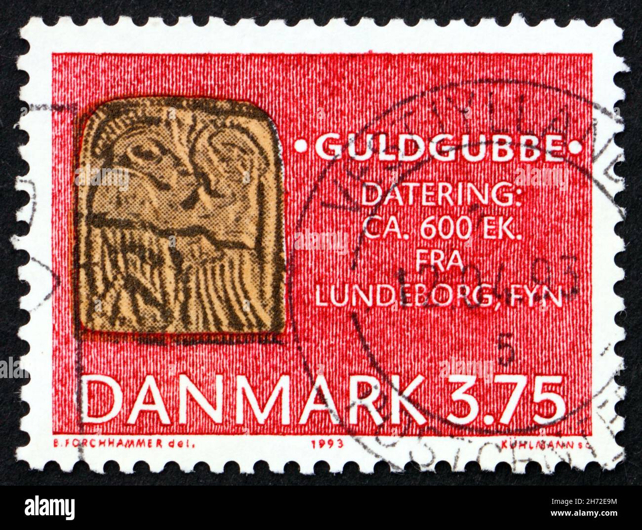 DENMARK - CIRCA 1993: a stamp printed in the Denmark shows ...