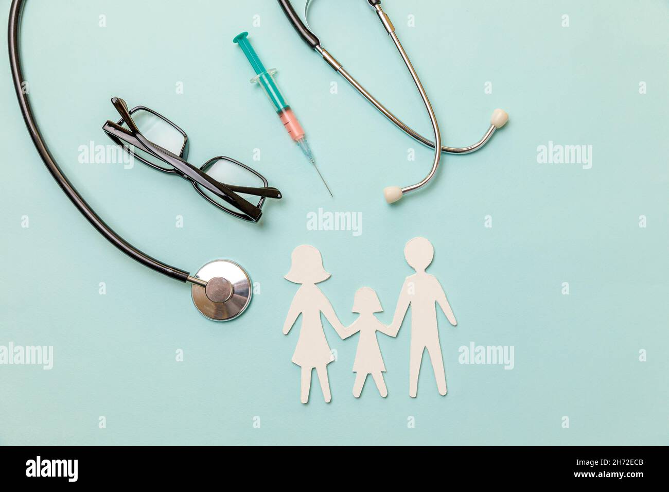 Family health care therapy medical concept. Family cutout symbol model ...