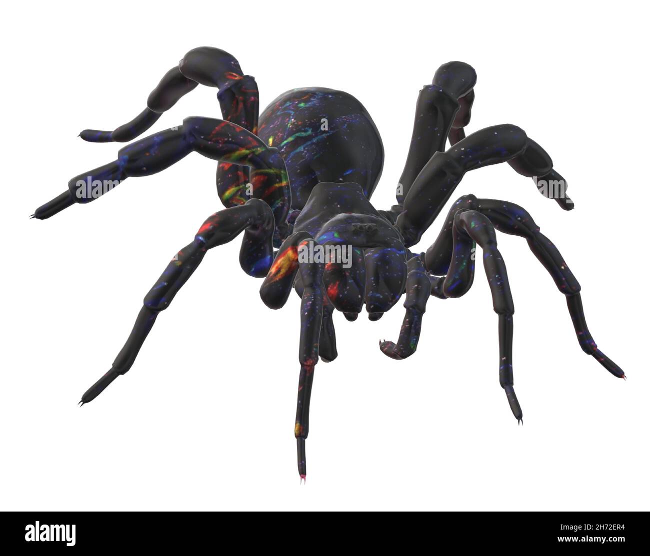 Shiny Metal Galaxy Pattern Spider Arachnid Decoration Stock Vector ...
