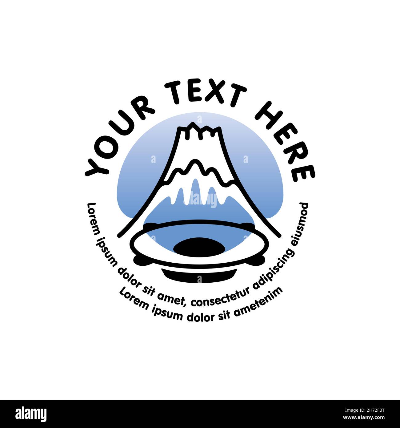 Tokyo japan logo concept with sound and fujiyama mountain Stock Vector ...