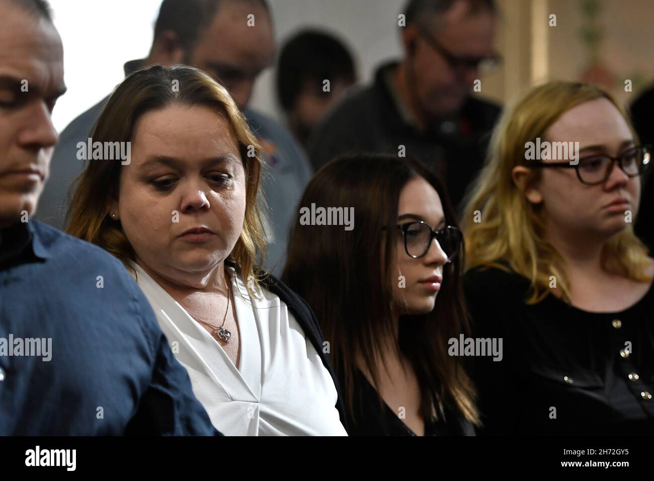 Kenosha, Wisconsin, USA. 19th Nov, 2021. Kyle Rittenhouse's mother ...