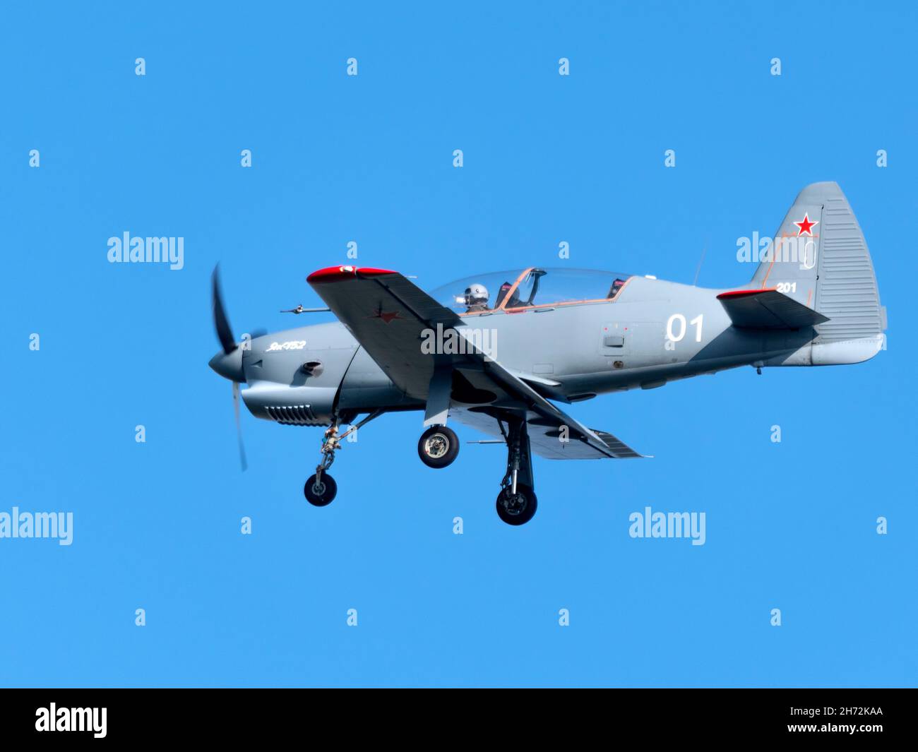 Moscow Russia Zhukovsky Airfield 25 July 2021: aerobatic yak-152 ...