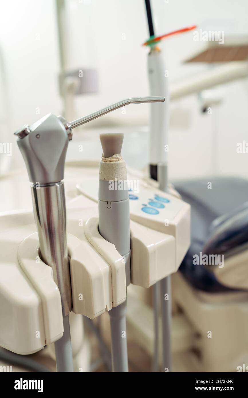 Basic dental instruments prepared for use in a dental clinic Stock ...