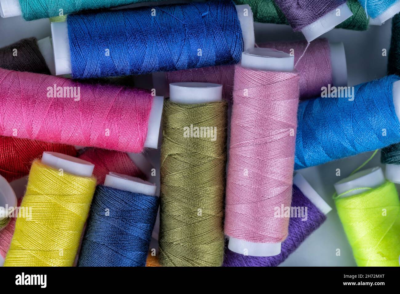 Closeup blue thread needle collection hi-res stock photography and ...