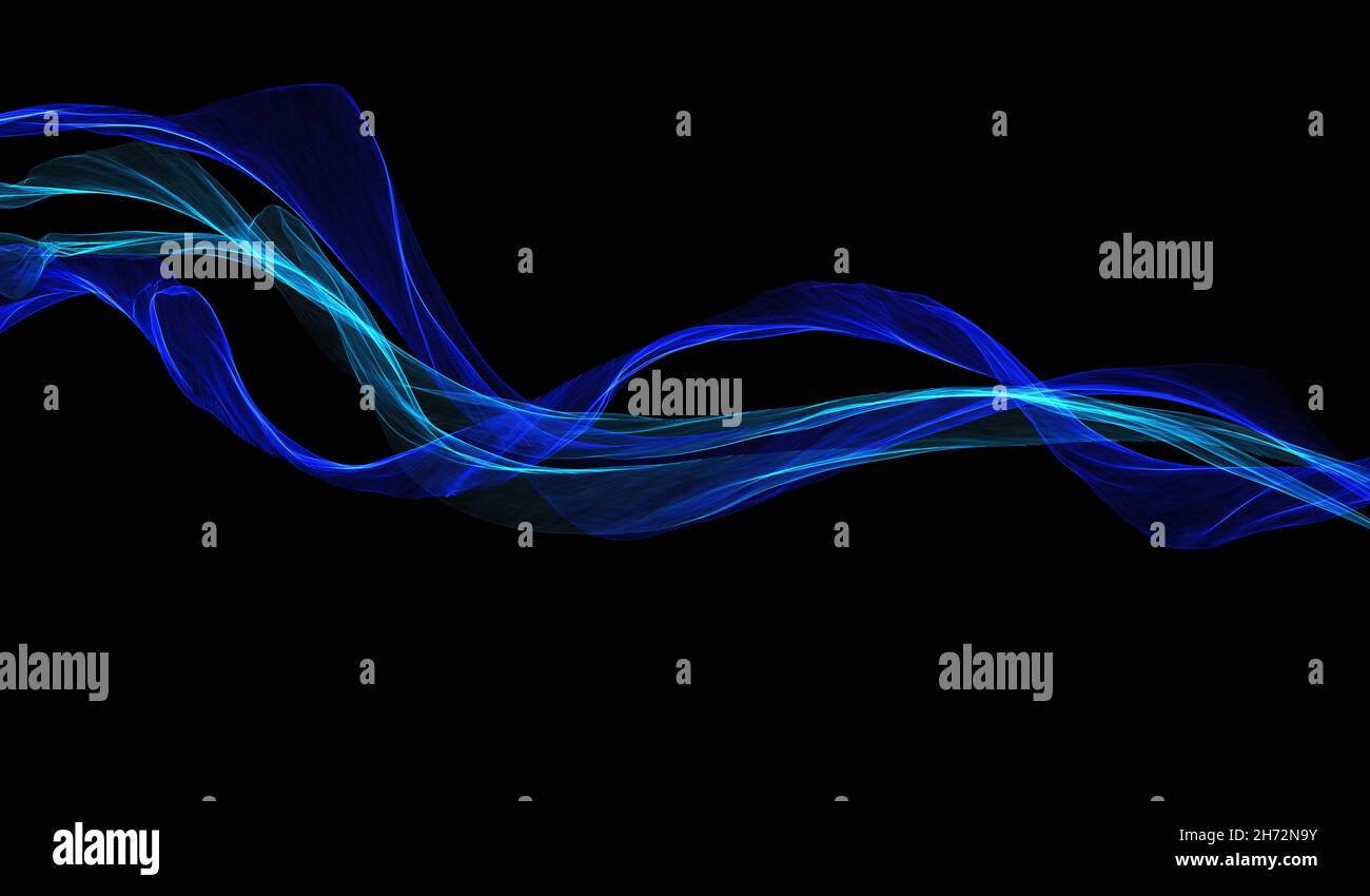 Abstract glowing lines background. Wavy form neon line structure. sound ...