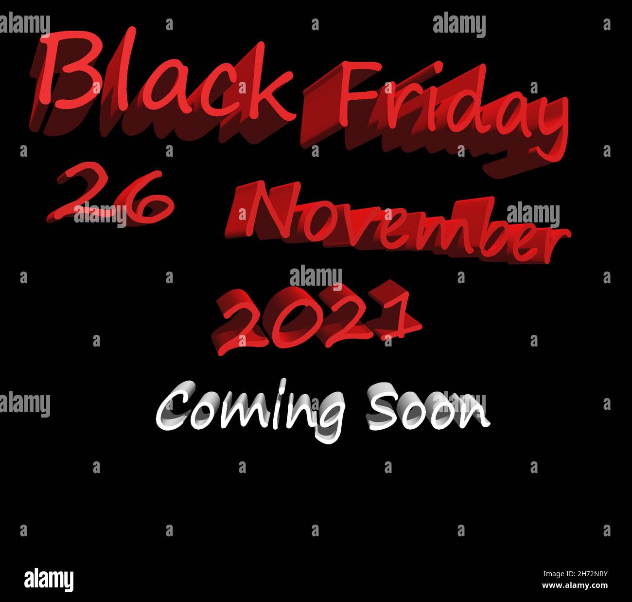 Black friday coming soon illustration. Black background Stock Photo - Alamy