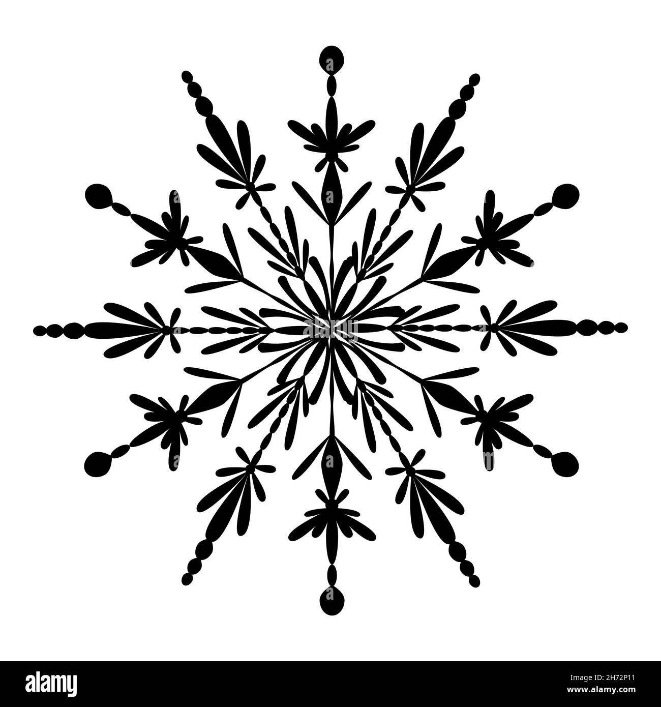 Snowflake icon. Isolated on white background. Vector Stock Vector Image ...