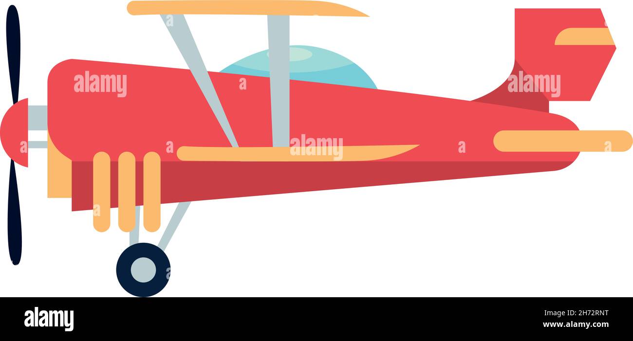 red and yellow plane Stock Vector Image & Art - Alamy