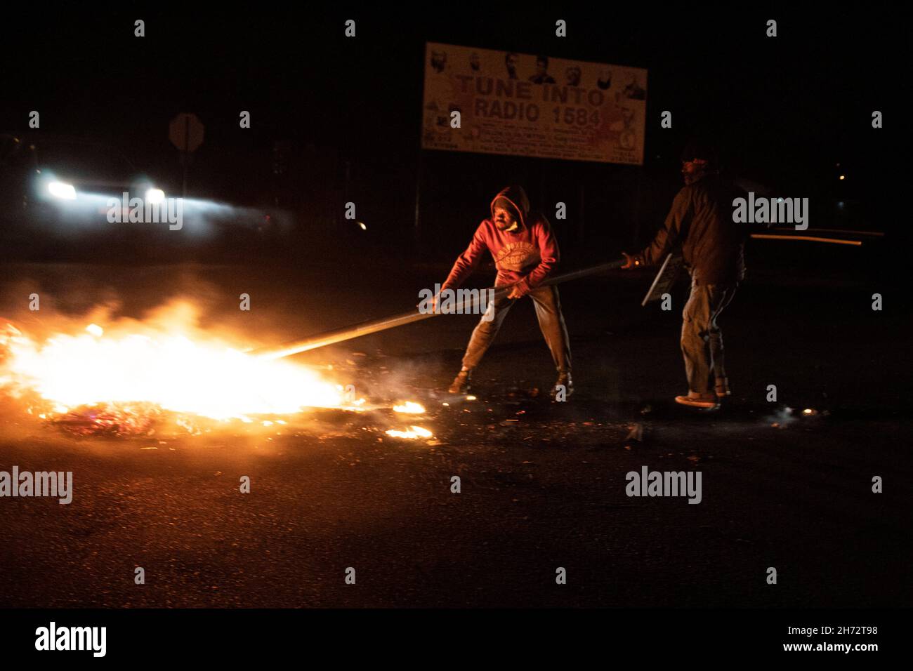 Service delivery protest south africa hi-res stock photography and ...