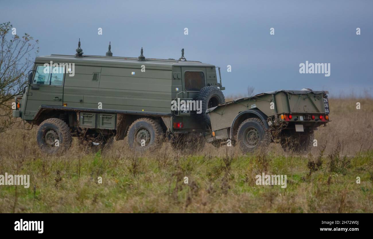 British army Pinzgauer High-Mobility All-Terrain 4x4 vehicle with ...