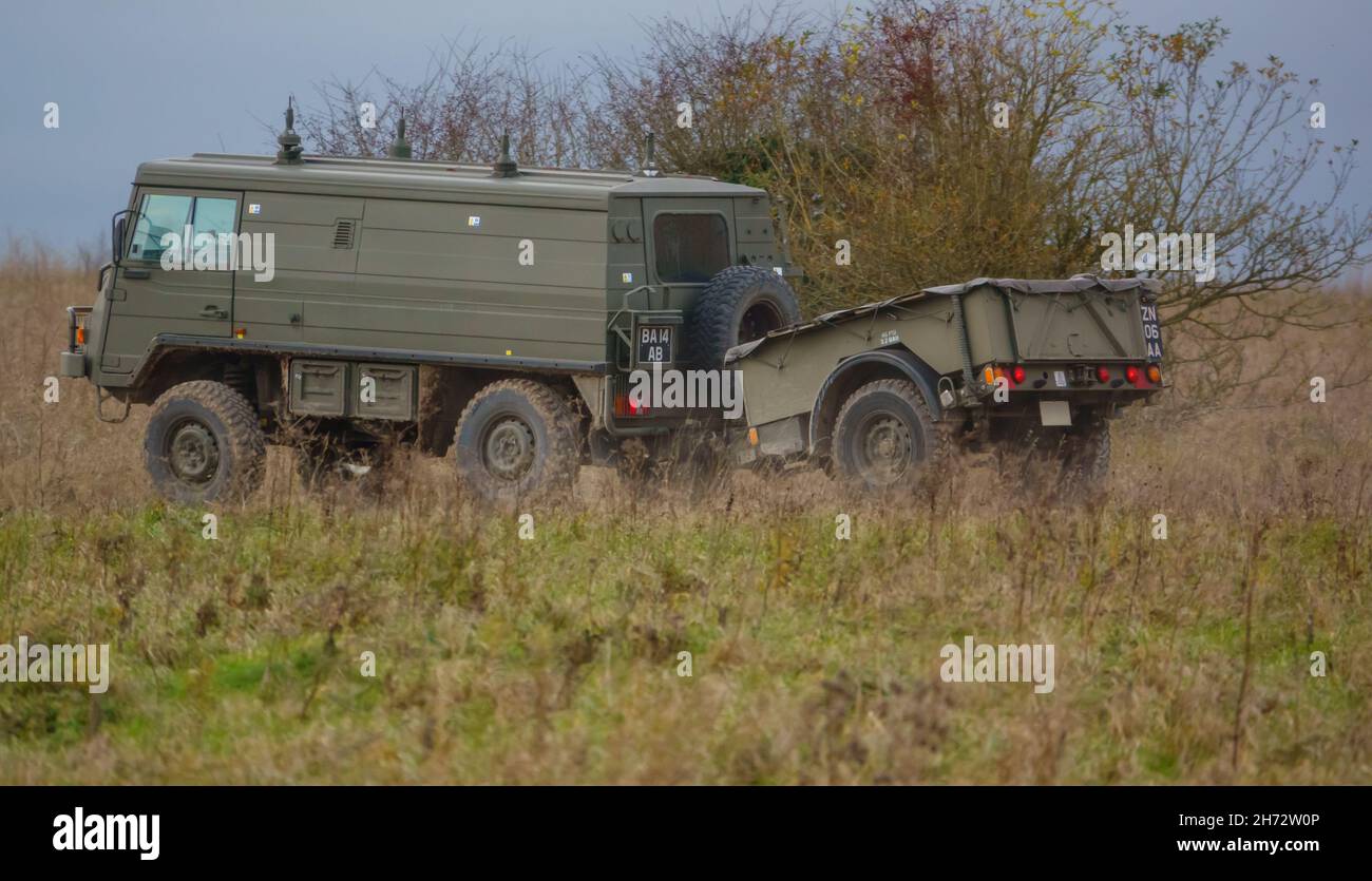 British army Pinzgauer High-Mobility All-Terrain 4x4 vehicle with ...