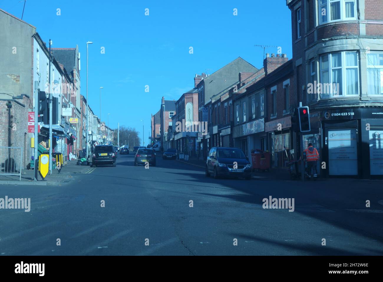 Kettering Road Northampton and Clare Street UK Clare Street view up ...