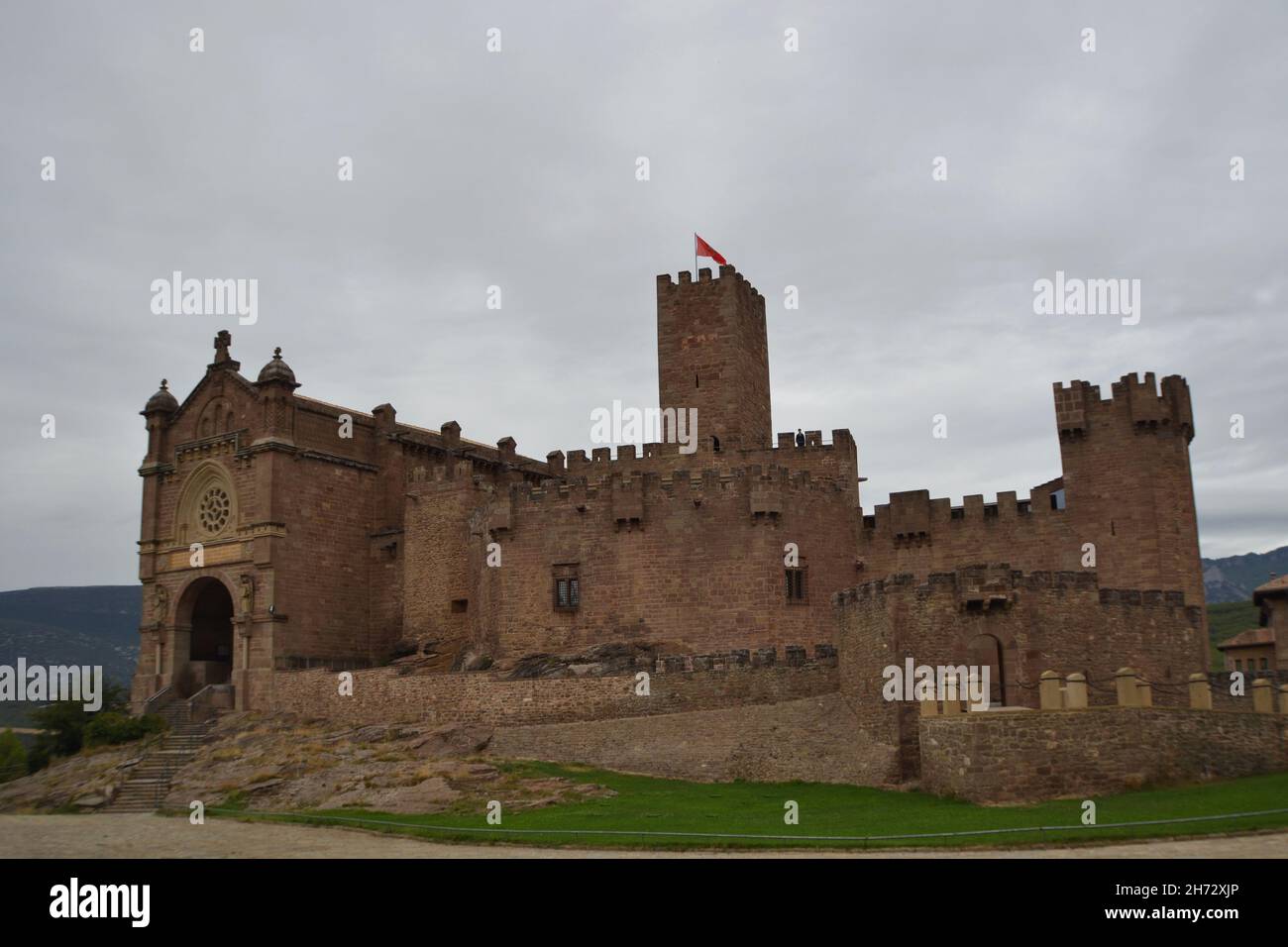 Eerie scenery of the Castle Museum of Javier in Spain Stock Photo - Alamy