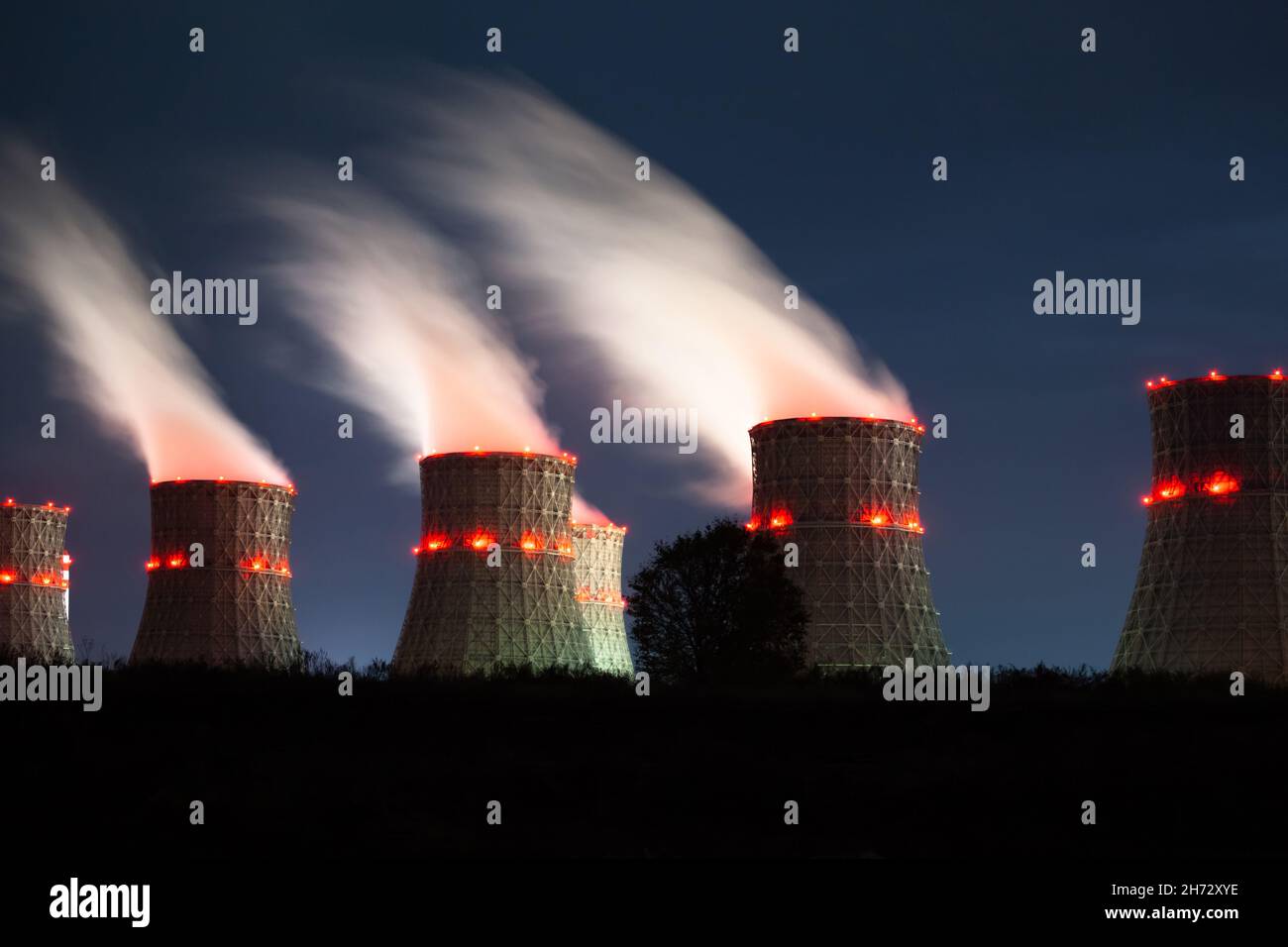 the danger of nuclear power plants. Harmful emissions into the ...