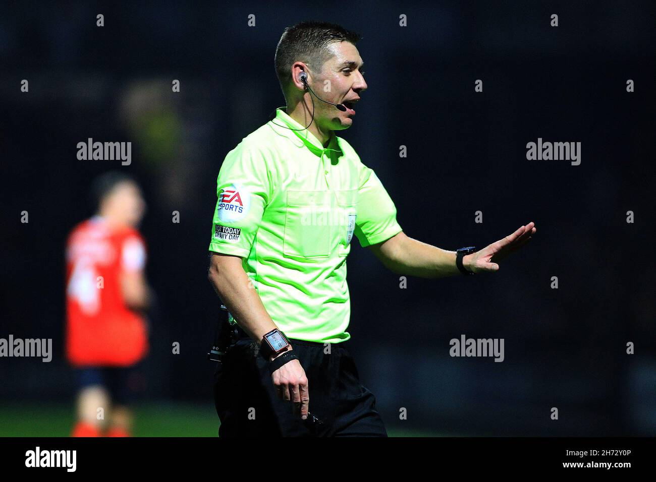 London, UK. 19th Nov, 2021. Referee Matthew Donohue looks on during the ...