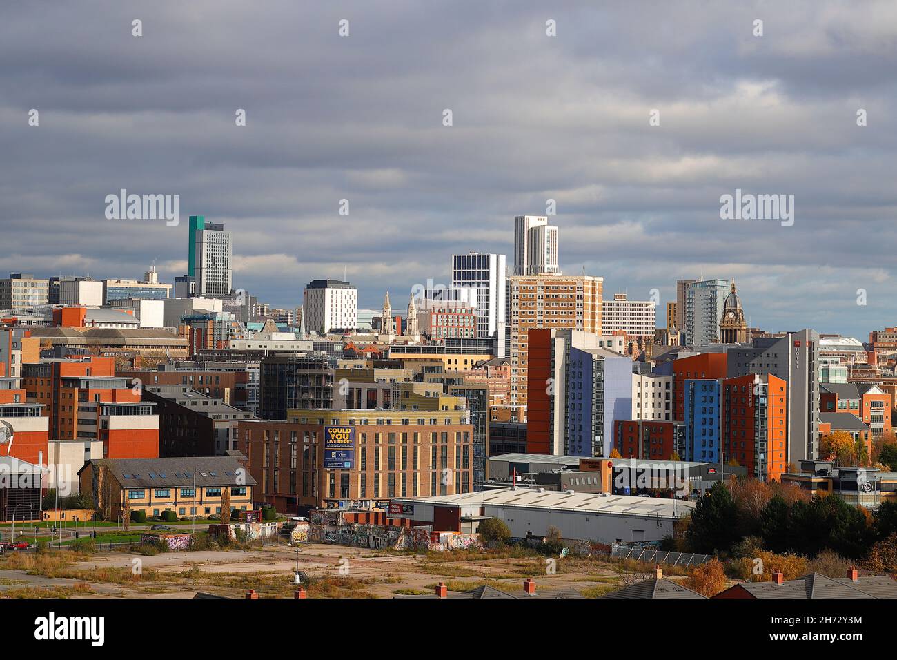 Leeds City Centre skyline Stock Photo - Alamy