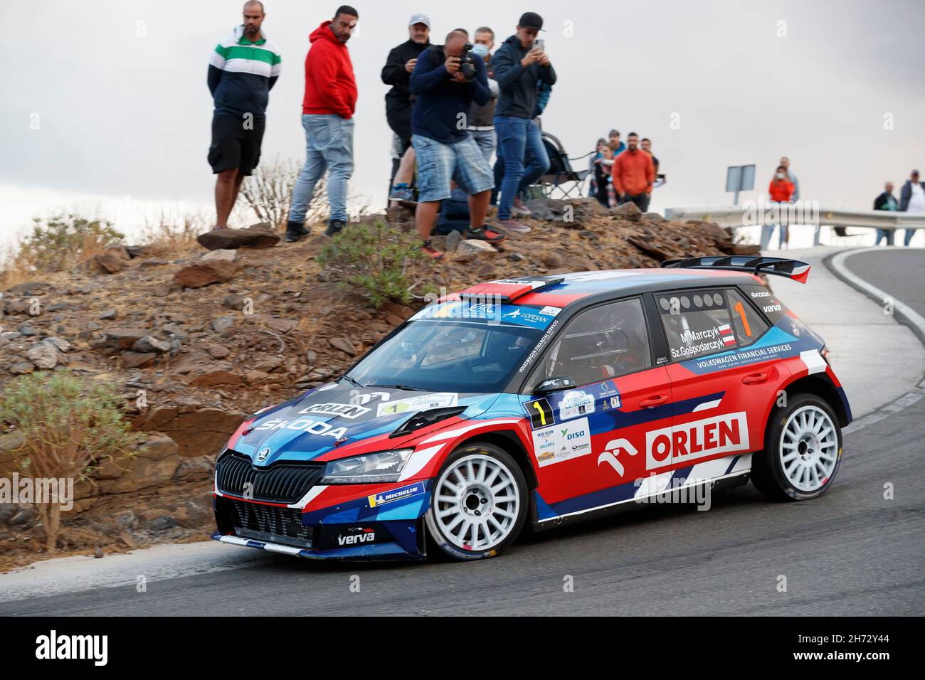 01 Marczyk Miko (Pol), Gospodarczyk Szymon (Pol), Skoda Fabia Rally2 Evo, Orlen Team, Action ...