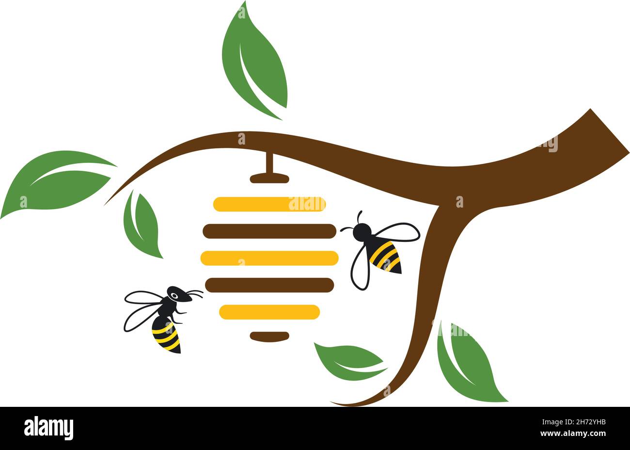 bee hive vector icon illustration design Stock Vector Image & Art - Alamy