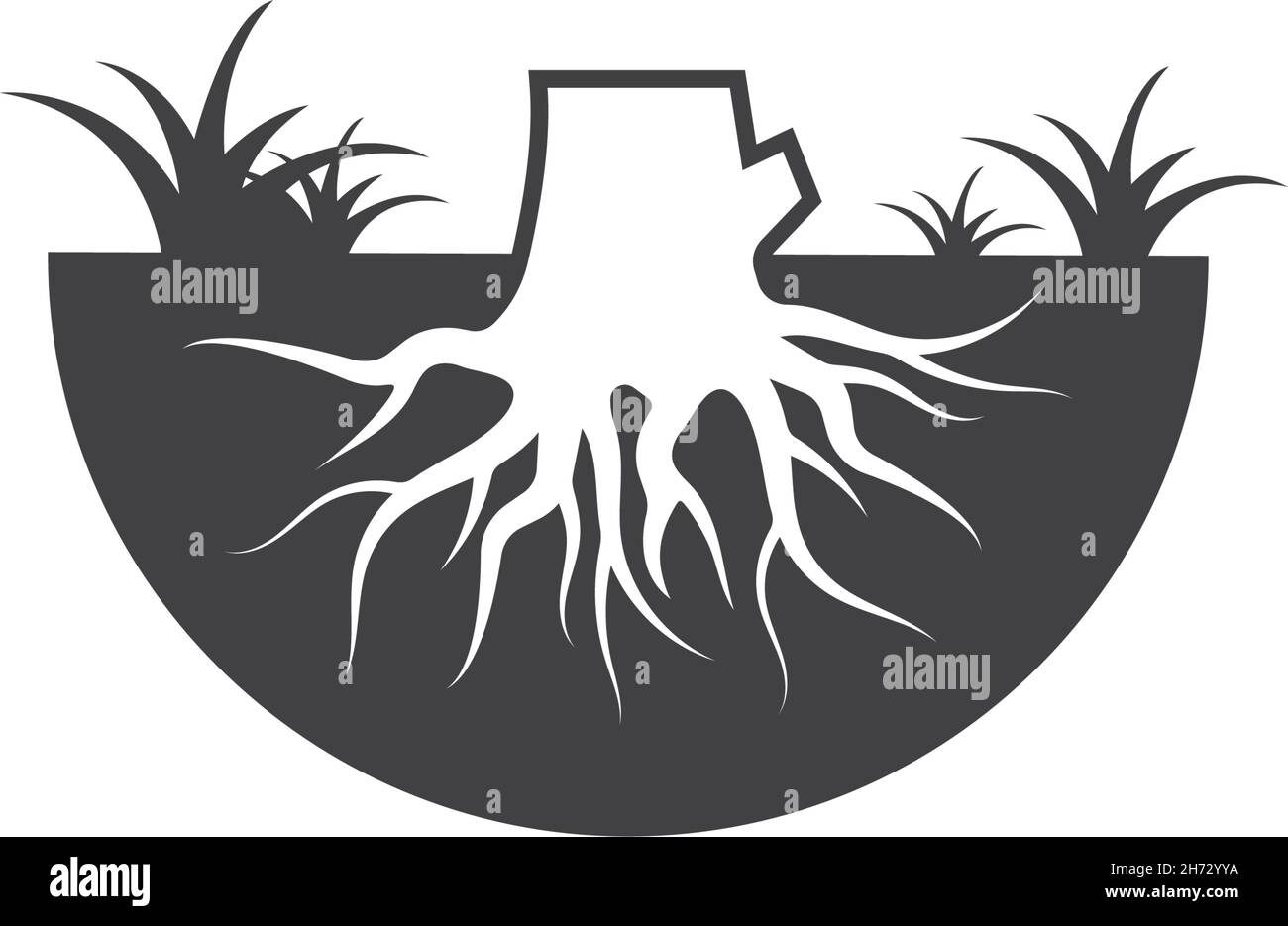 tree roots vector icon illustration design template Stock Vector Image ...