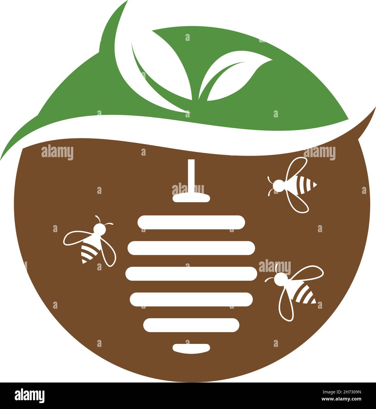 Bee hive branch Stock Vector Images - Alamy