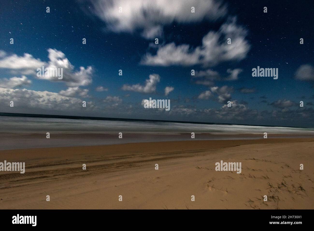 Long exposure on beach Stock Photo - Alamy