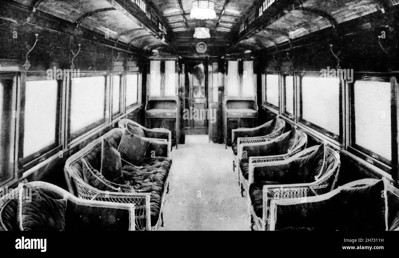 Observation railway coach, Japan, early 1900s Stock Photo - Alamy