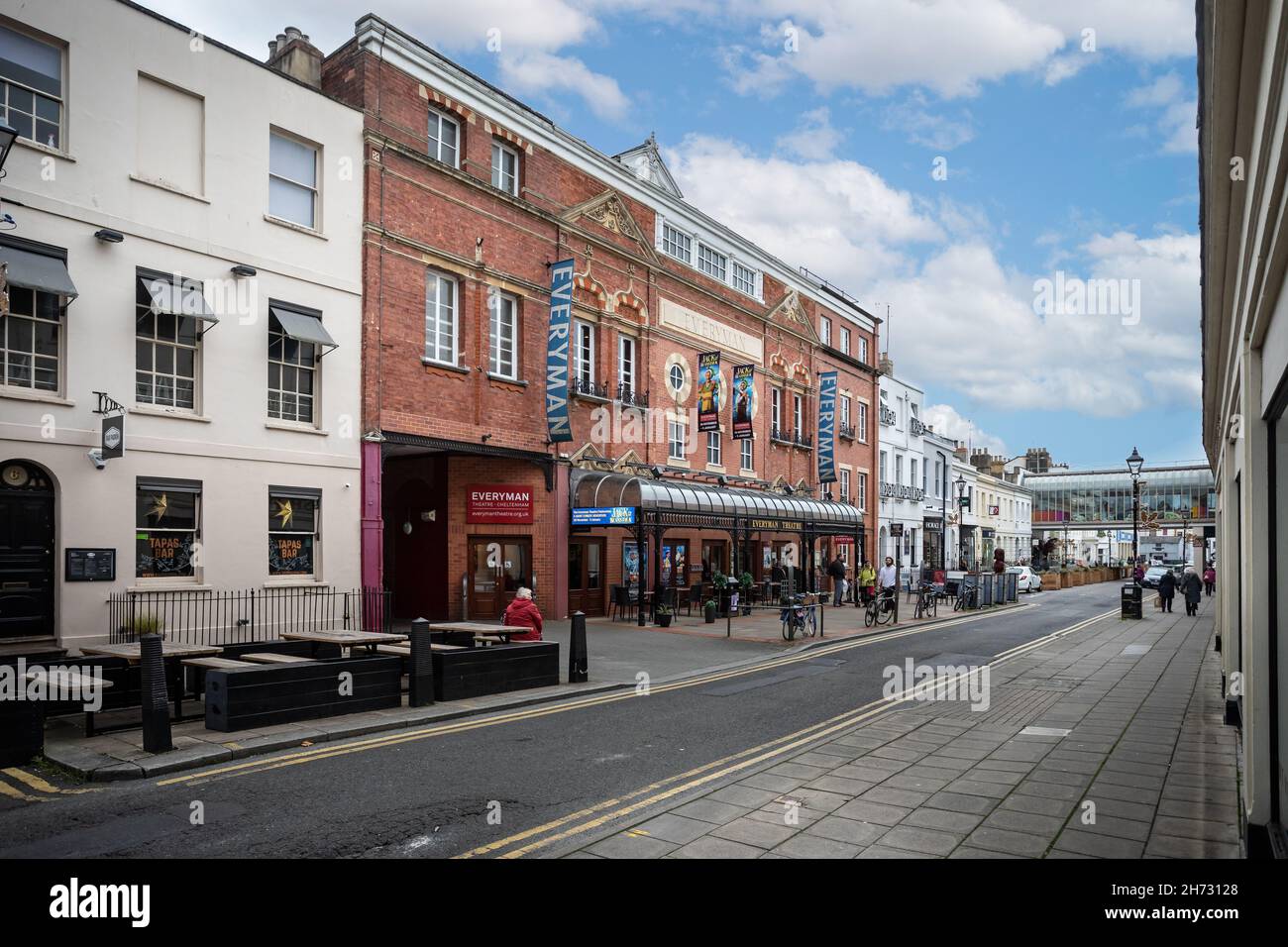View looking down Regent Street at The Everyman Theatre in Cheltenham ...