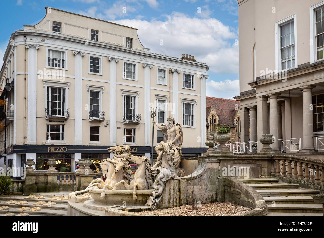 Neptune fountain on The Promenade in Cheltenham Gloucestershire, UK on ...