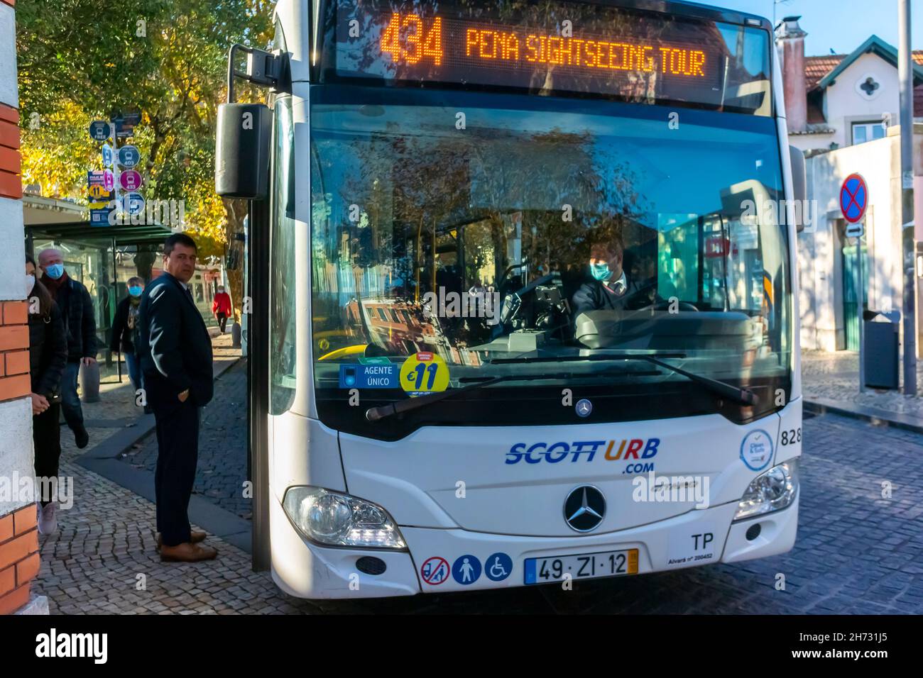 Sintra, Portugal, Tourist Bus, 434 Sightseeing on Street, Public ...