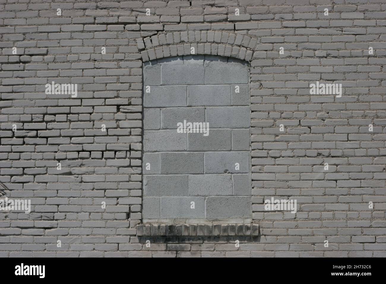 Walled off vintage brick window Stock Photo - Alamy