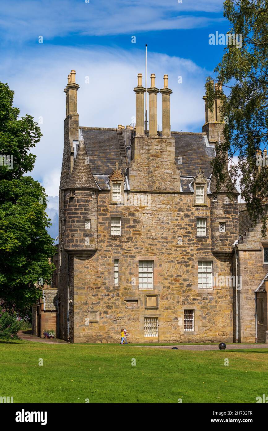 Lauriston Castle in early spring in Cramond, Edinburgh, Scotland, UK ...