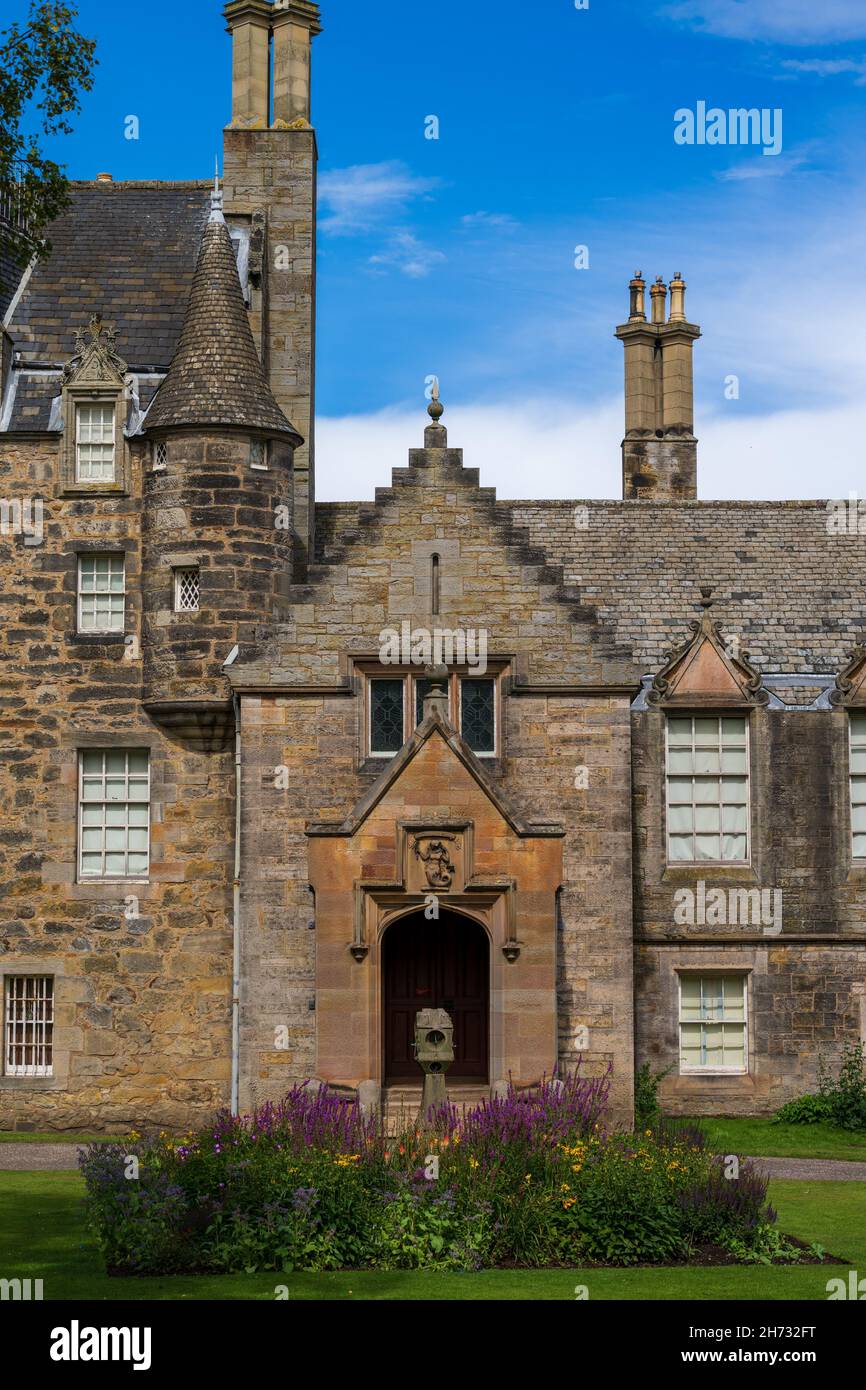 Lauriston Castle in early spring in Cramond, Edinburgh, Scotland, UK ...