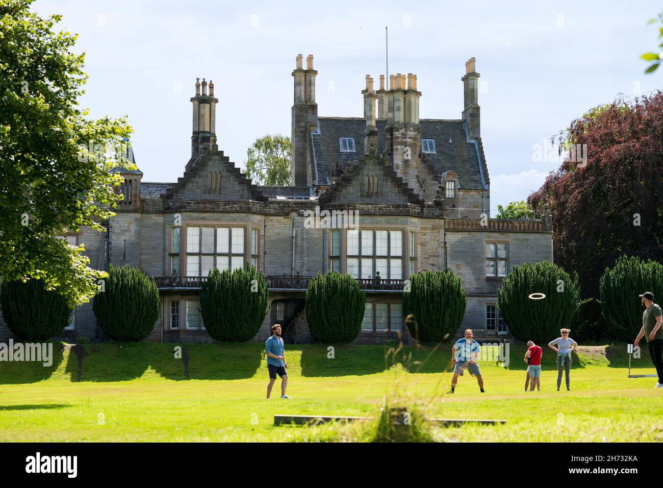 Lauriston Castle in early spring in Cramond, Edinburgh, Scotland, UK ...