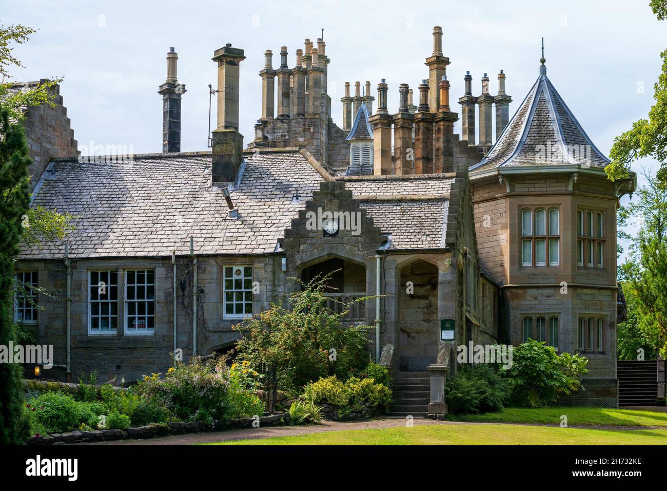 Lauriston Castle in early spring in Cramond, Edinburgh, Scotland, UK ...