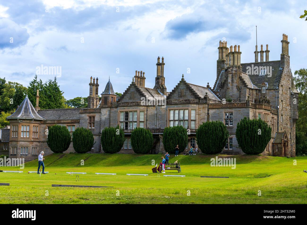 Lauriston Castle in early spring in Cramond, Edinburgh, Scotland, UK ...