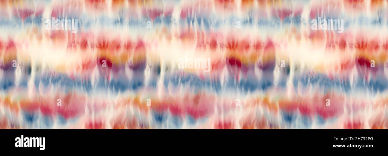 Seamless funky striped tie dye motif print border for surface design ...