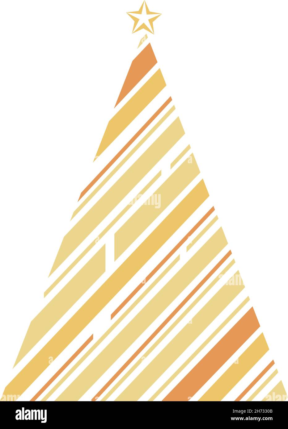 christmas golden striped tree Stock Vector Image & Art - Alamy