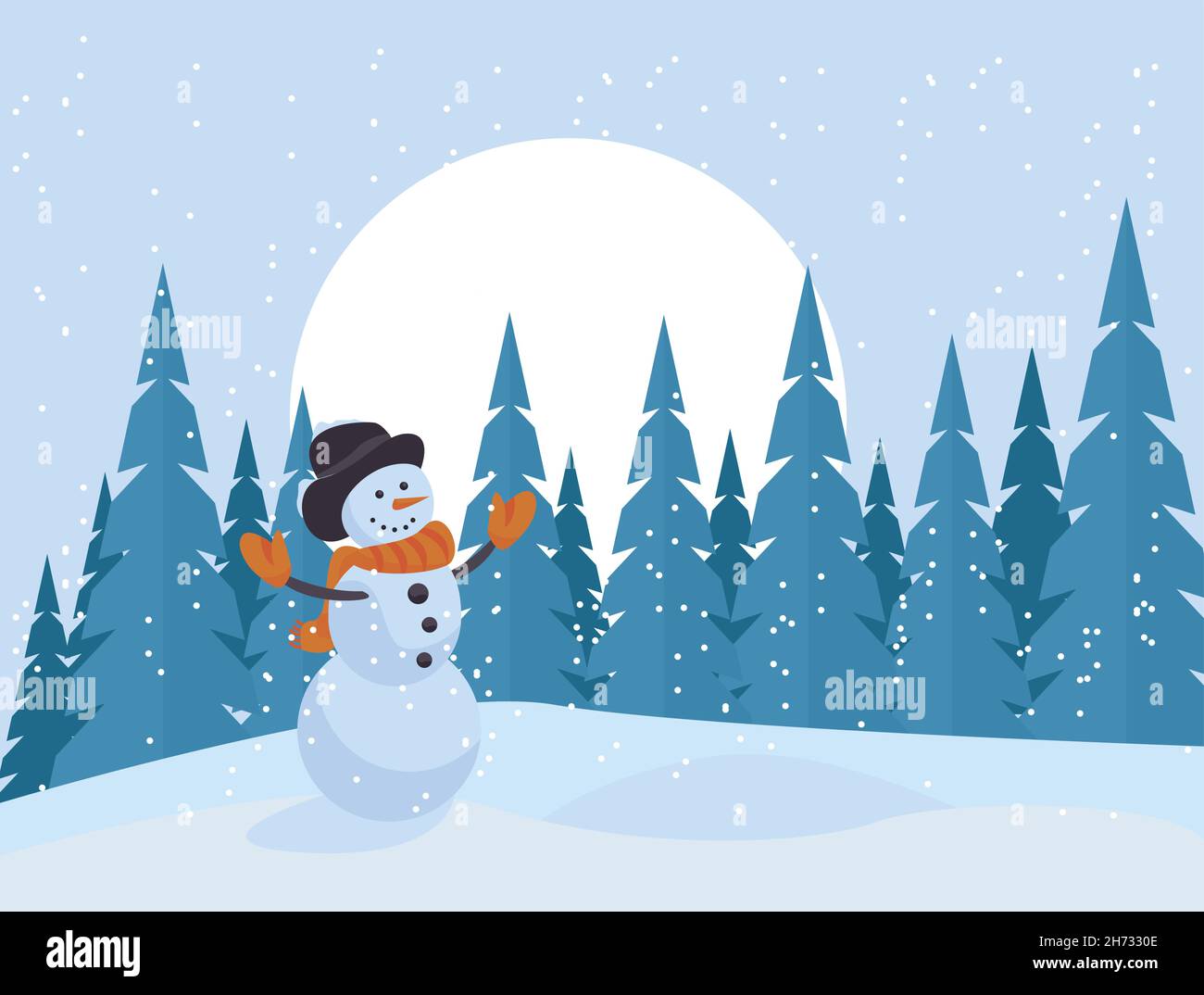 winter season snowscape Stock Vector Image & Art - Alamy