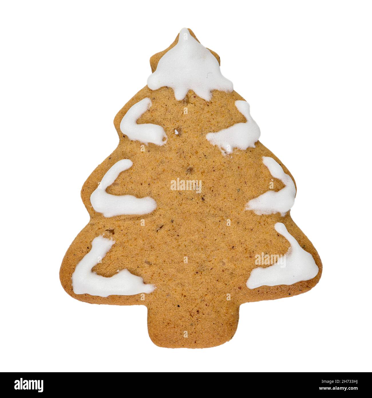 Gingerbread tree isolated on white background. Christmas cookie Stock ...