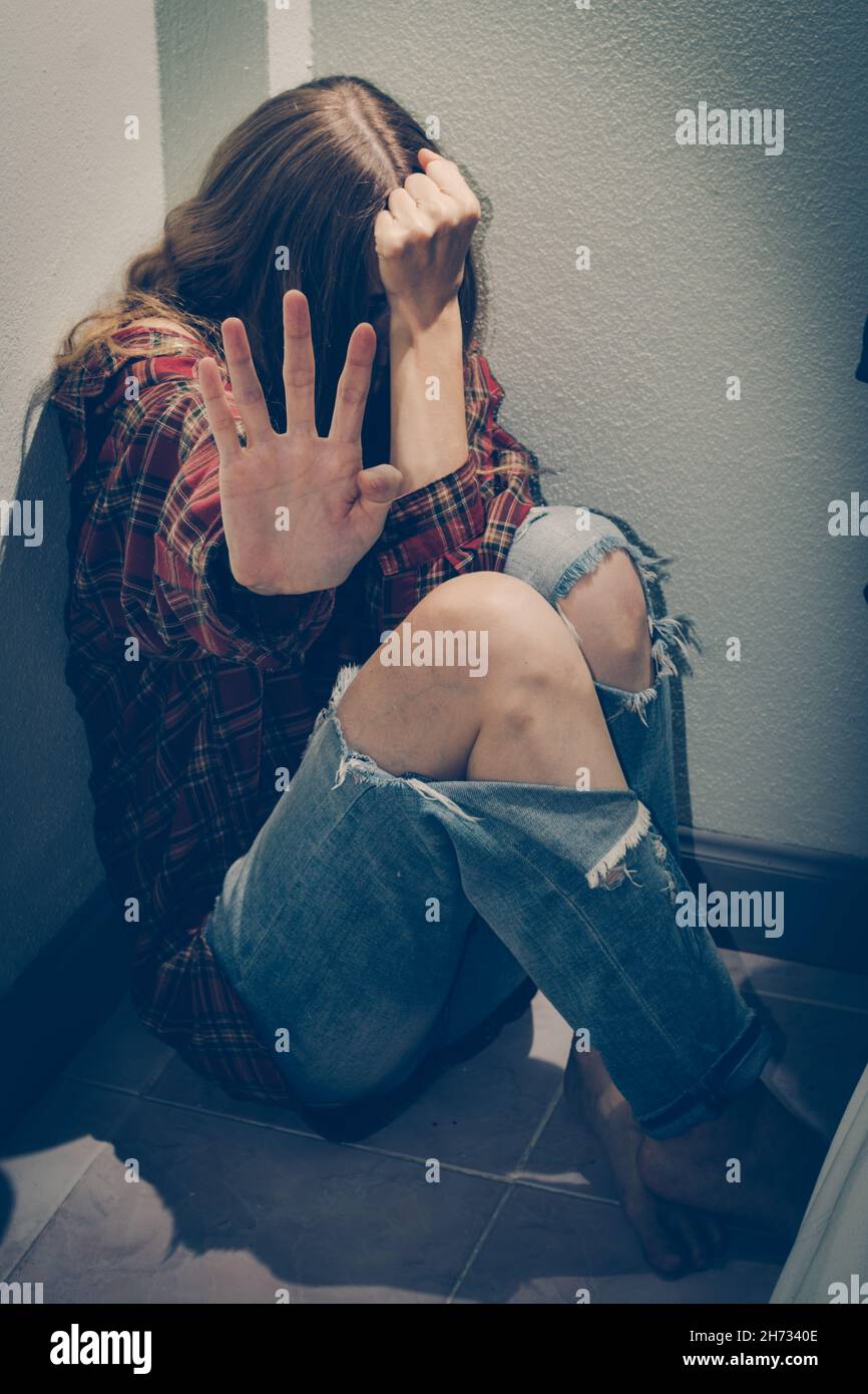 Stop the suffering from insults and oppression of women Stock Photo - Alamy