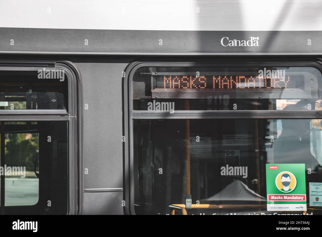 Vancouver, Canada - September 3,2021: View of sign Mask Mandatory on ...