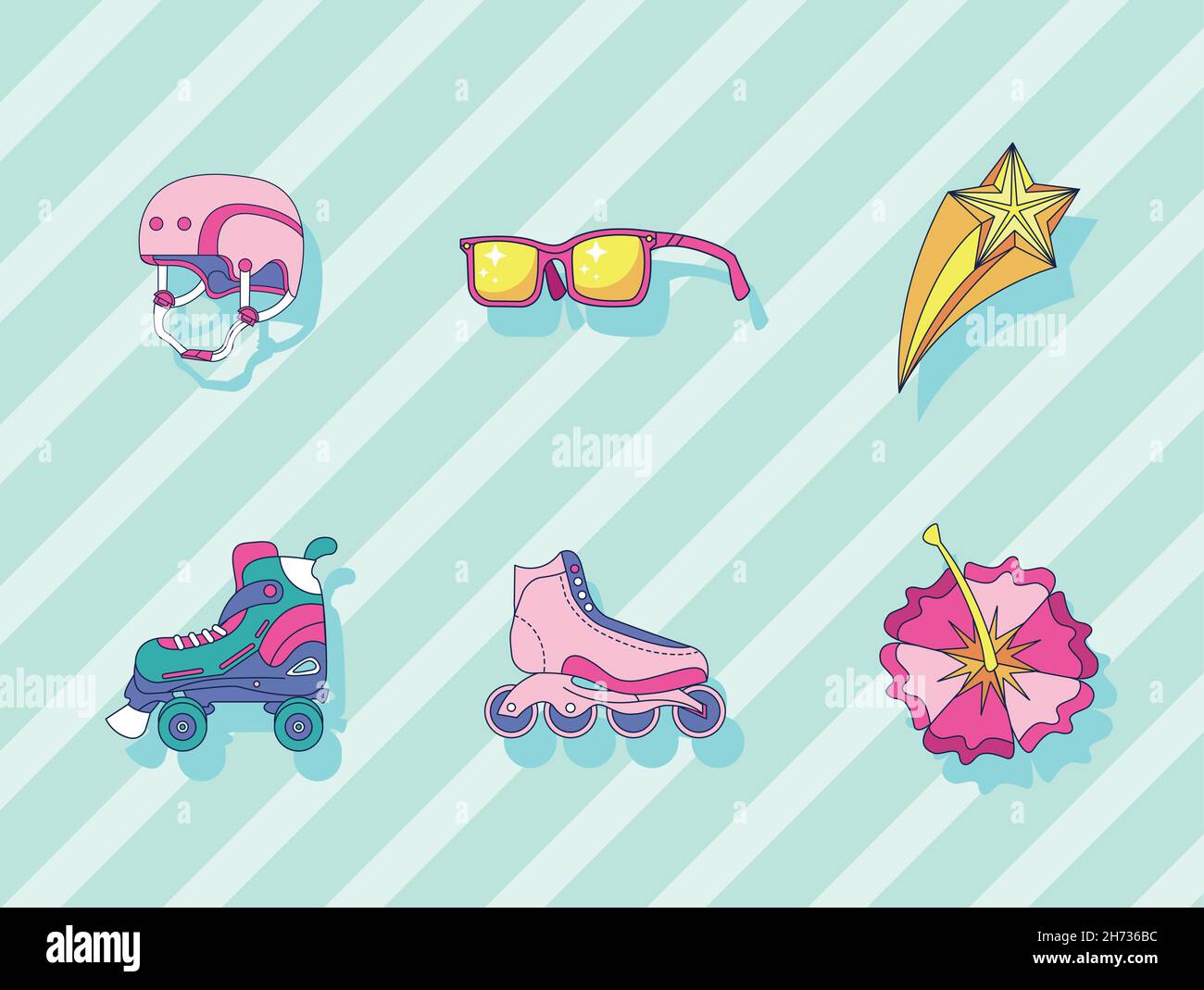 Six skates Stock Vector Images - Alamy