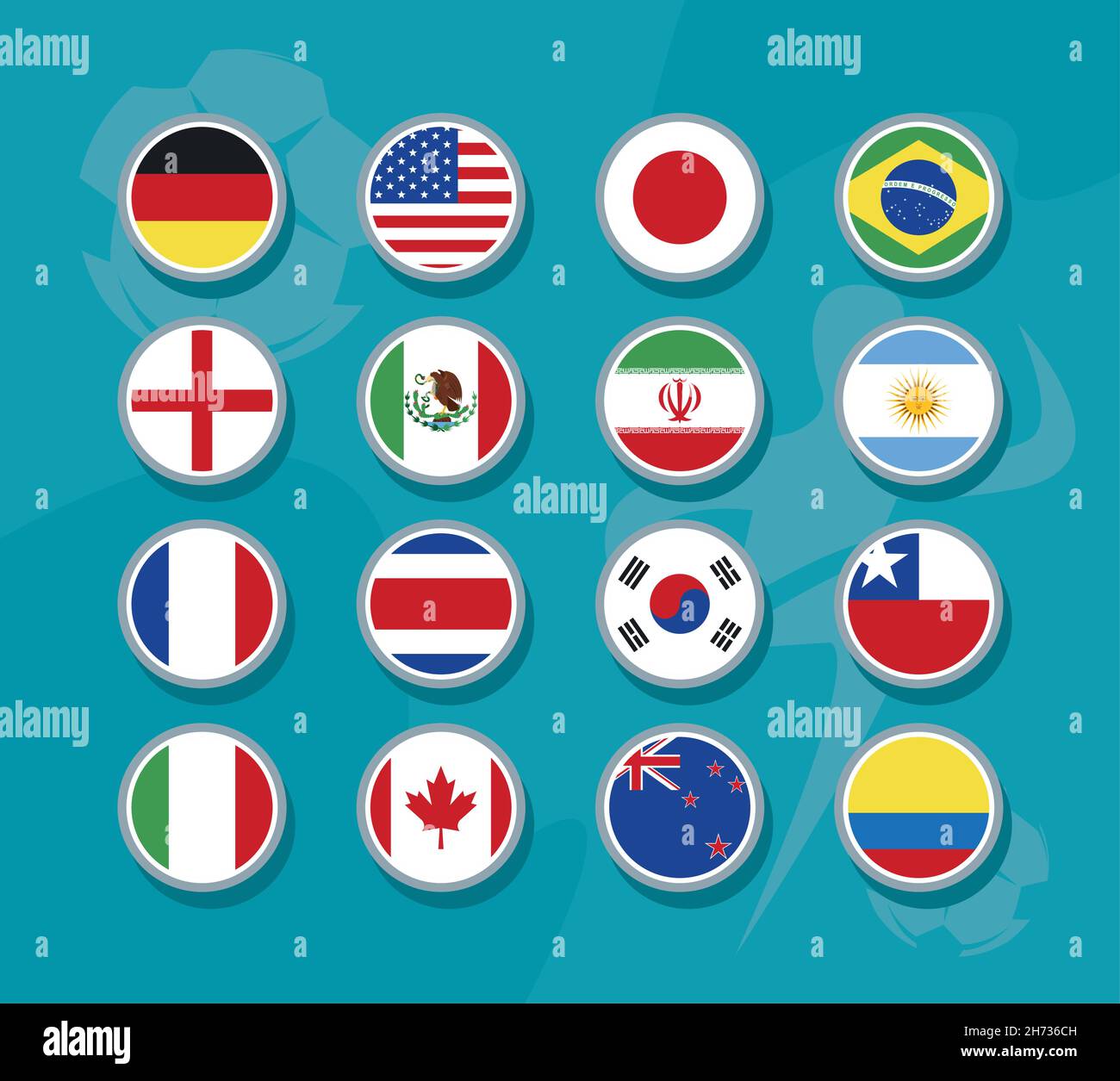 sixteen countries flags Stock Vector Image & Art - Alamy