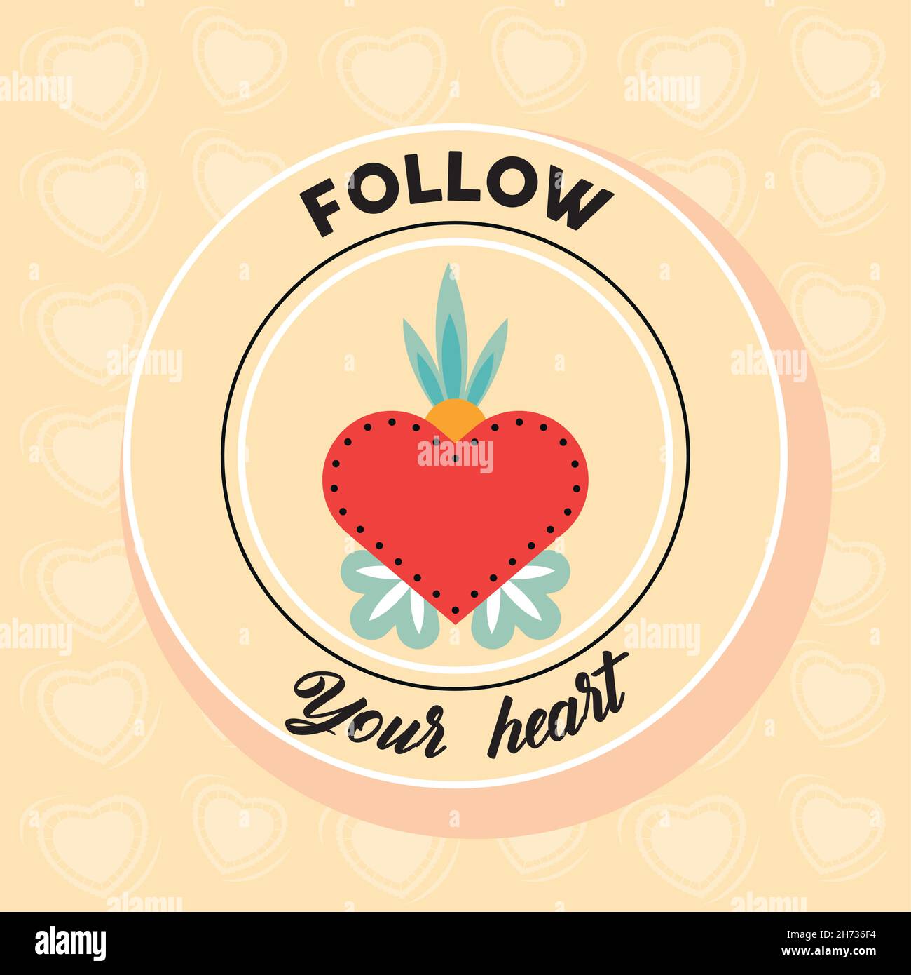 follow your heart emblem Stock Vector Image & Art - Alamy