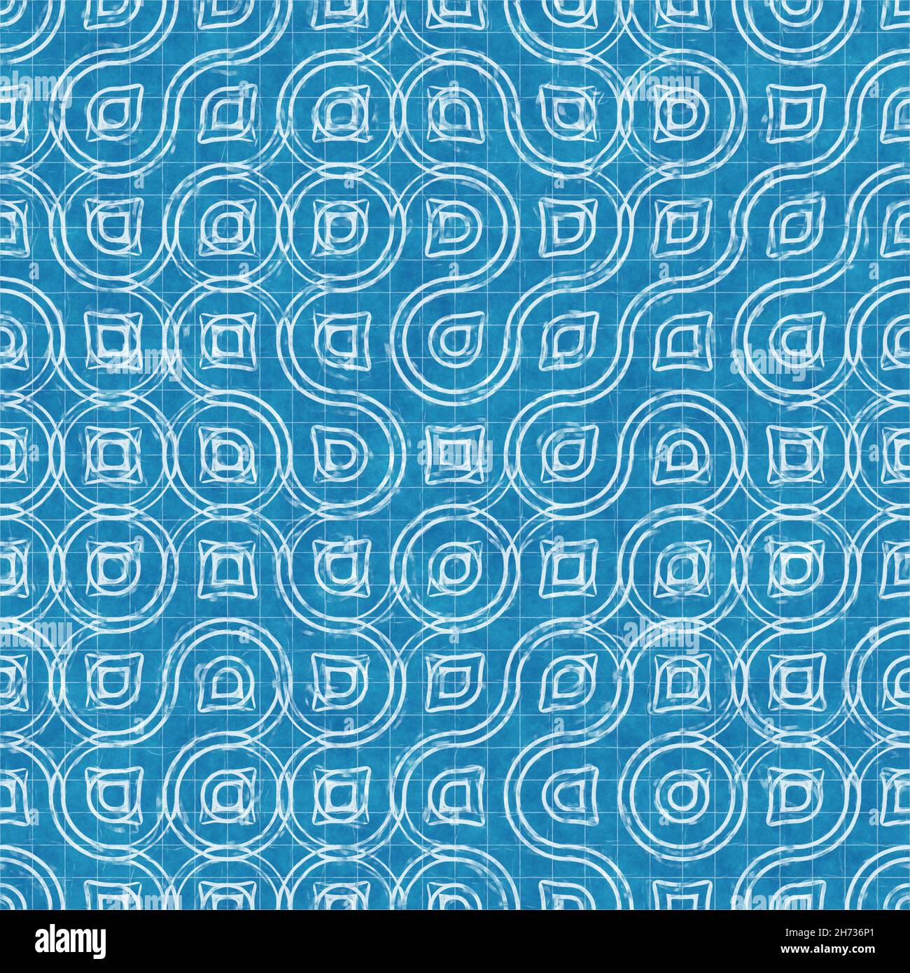 Seamless bright blue blueprint pattern for textile and print Stock ...