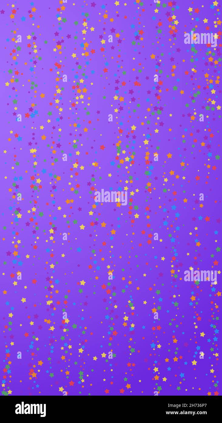 Festive unusual confetti. Celebration stars. Rainbow bright stars on ...