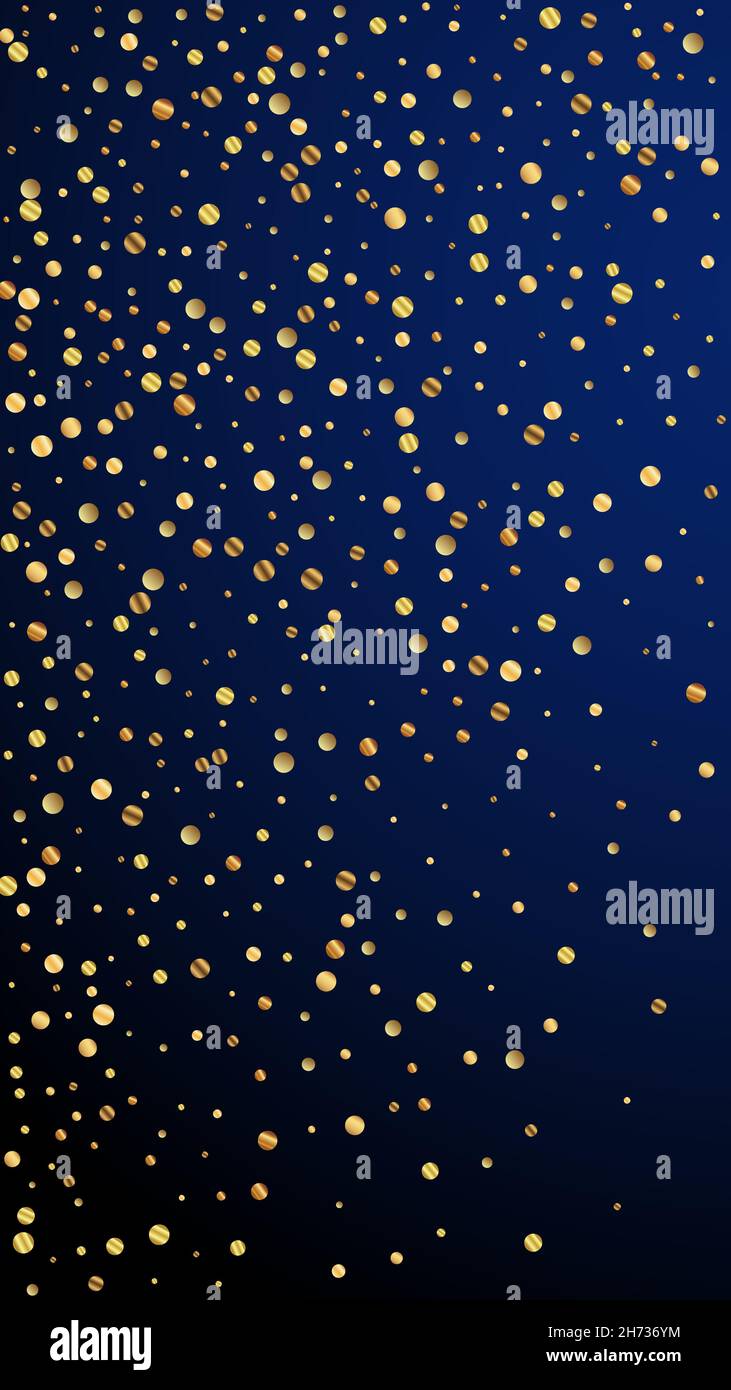 Festive extra confetti. Celebration stars. Sparse gold confetti on dark ...