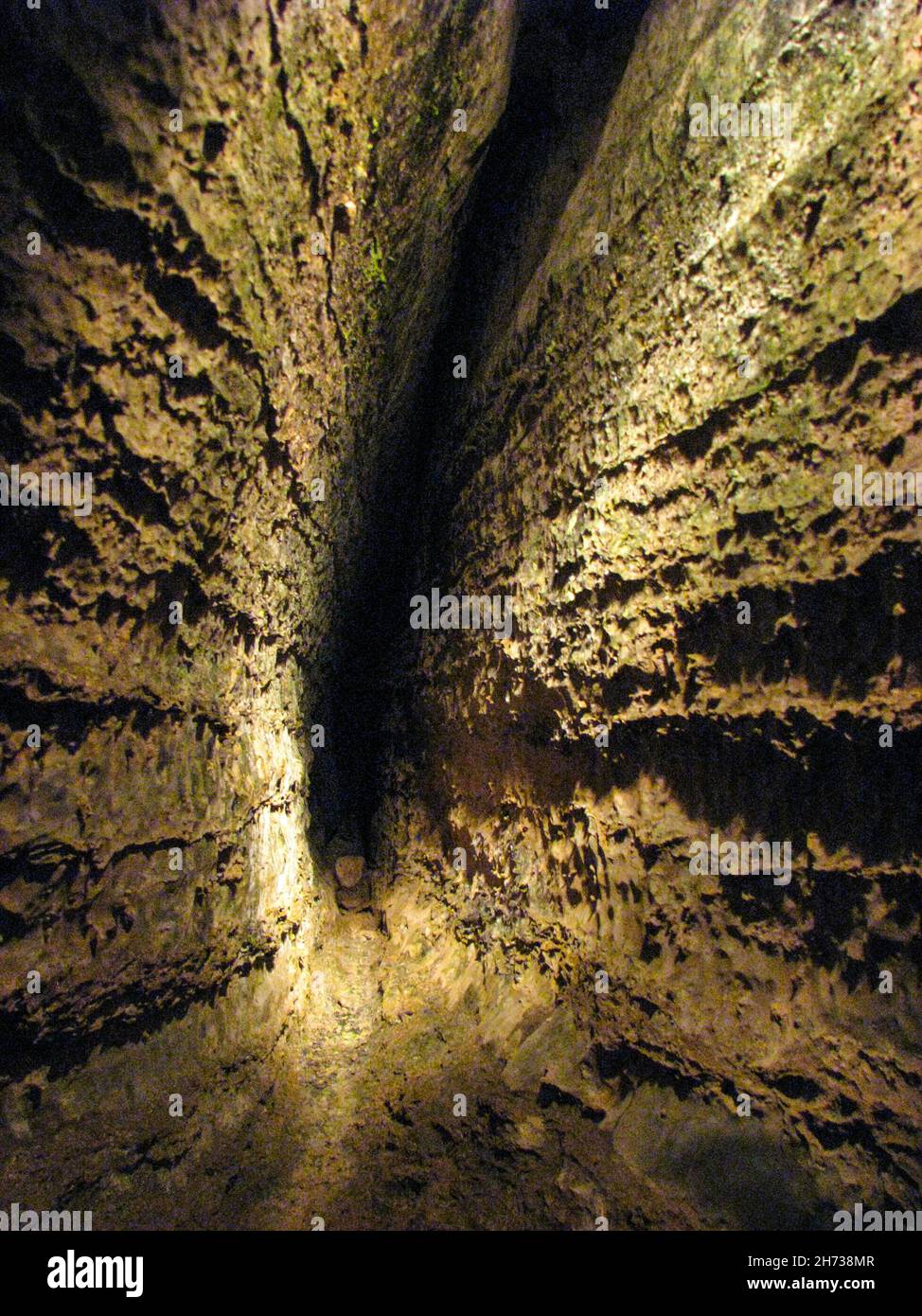 Crevice in cave taken at Bonnechere Caves, Eganville, Ontario, Canada ...